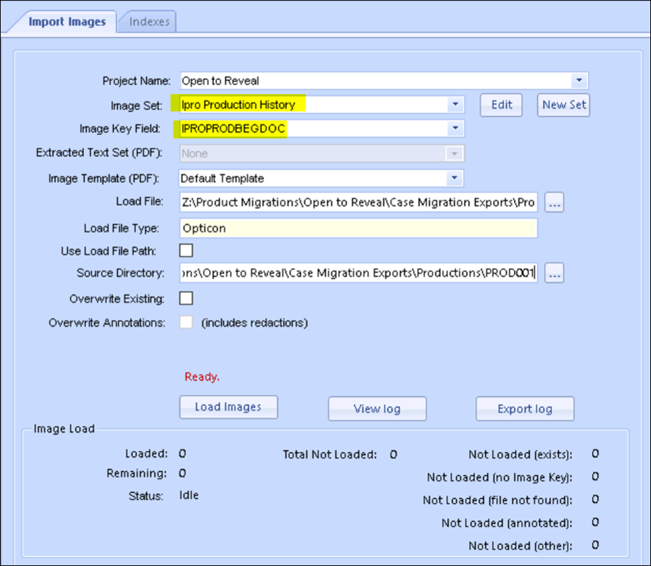 Migration Import - Reveal